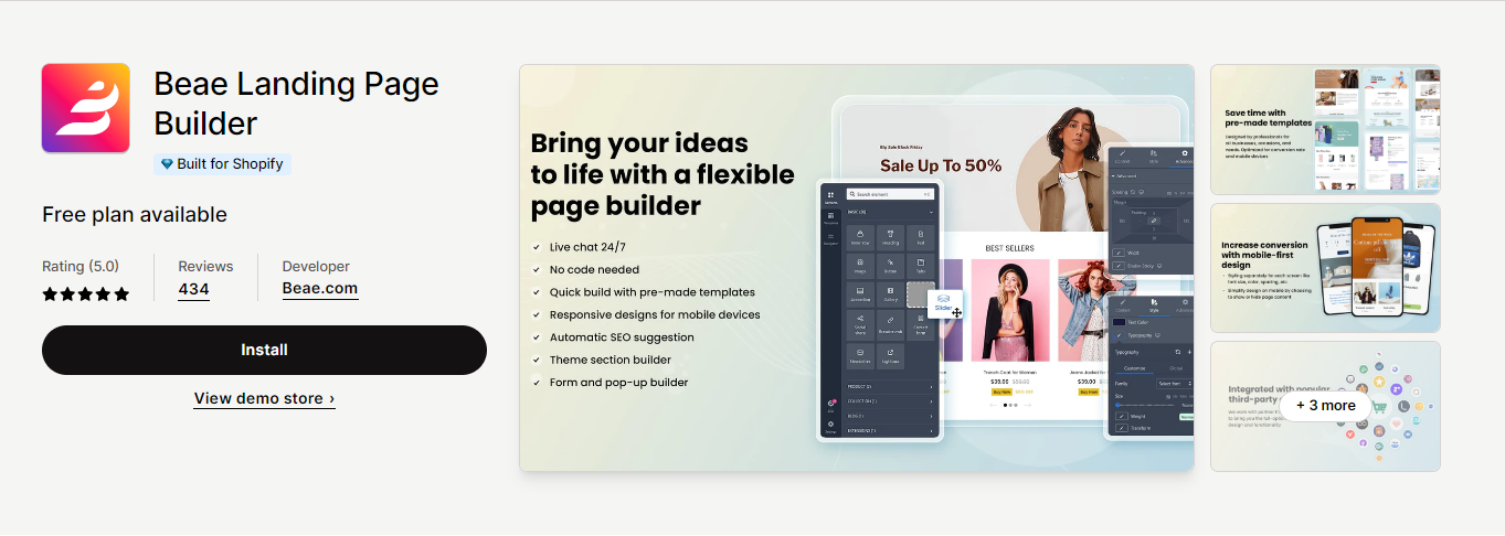 Replo Shopify App: Best For Creating A Landing Page